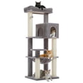 57.9'' Cat Tree for Large Cats, Multi-Level Tower with Scratching Posts ...