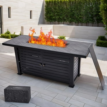 RADIATA 43" Aluminum Propane Fire Pit Table, 60,000 BTU Outdoor Gas ...