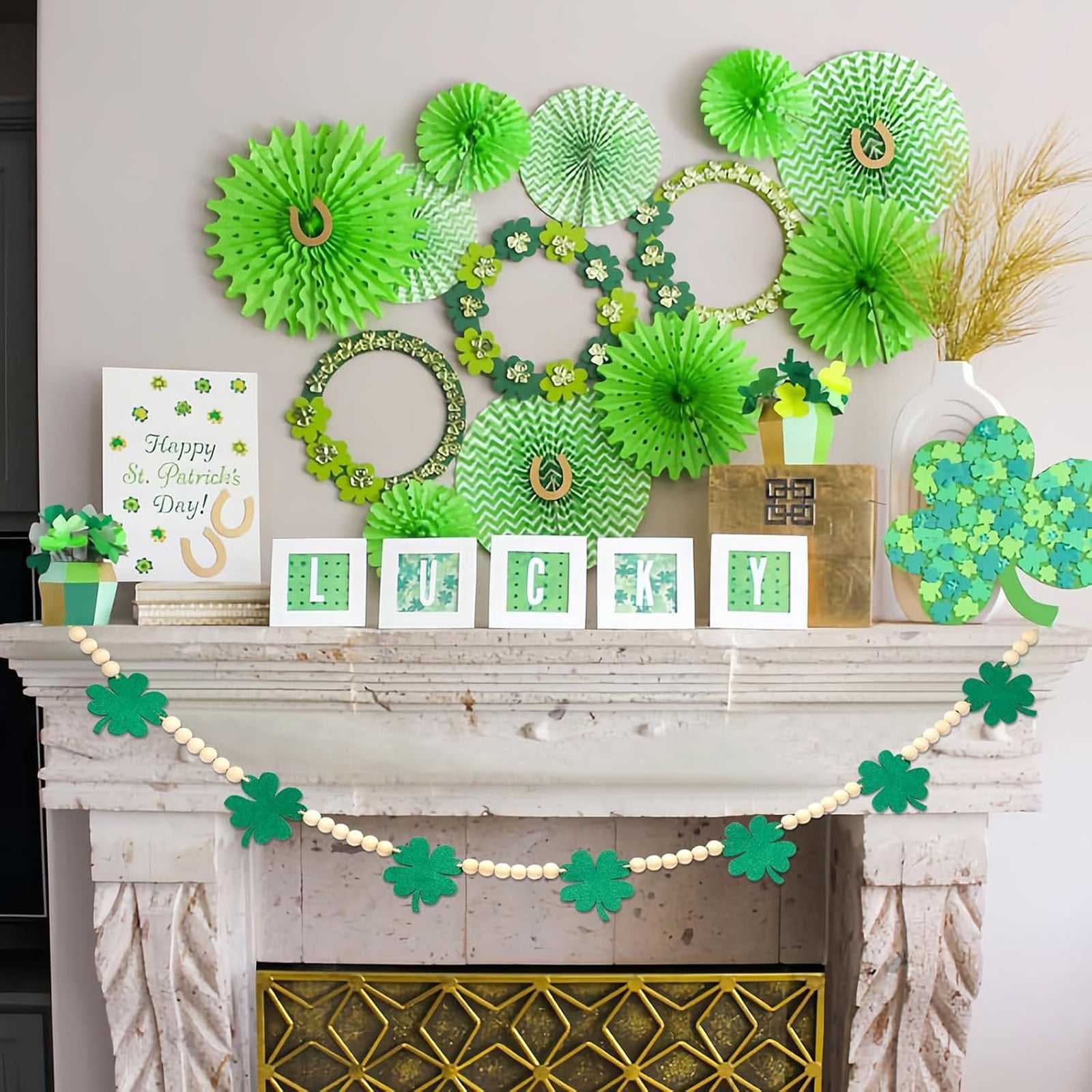57 Inch St Patricks Day Garland St. Patrick'S Day Decorations Lucky ...