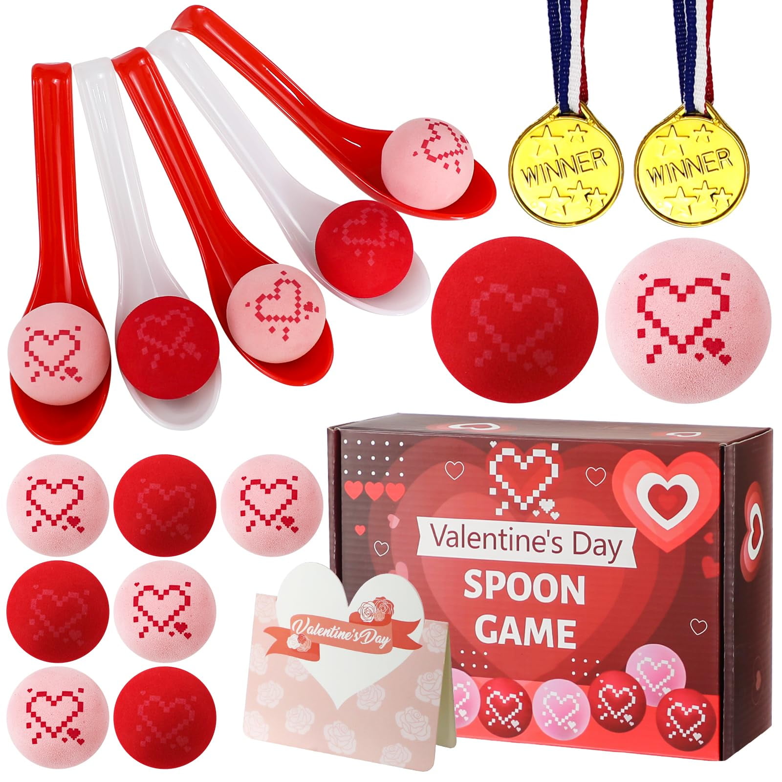 57 PCS Valentines Day STF9 Game Set with Gift Valentine Gift Toys ...