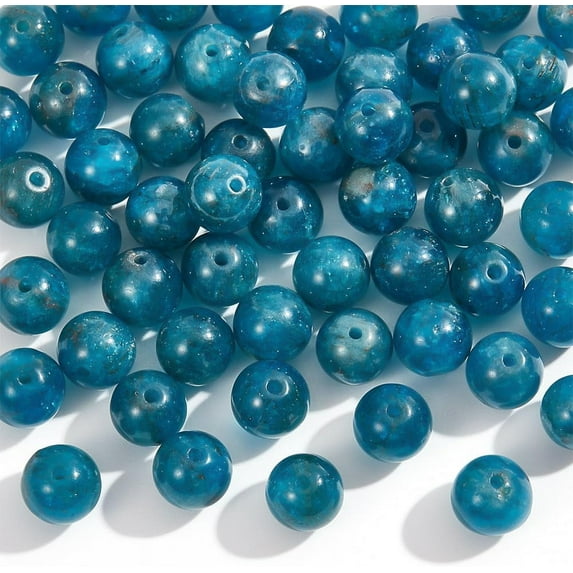 About 57 Pcs Natural Apatite Beads 7mm Smooth Stone Beads Round ...