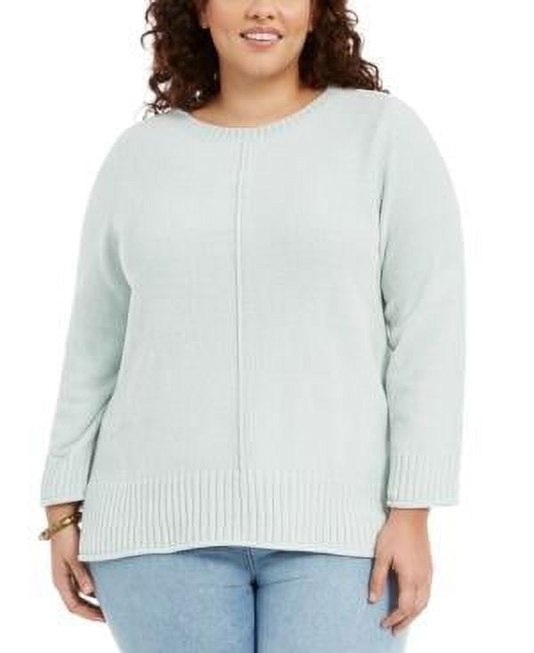 $57 Style & Co Plus Size Chenille Sweater, Green Size 0X - Walmart.com
