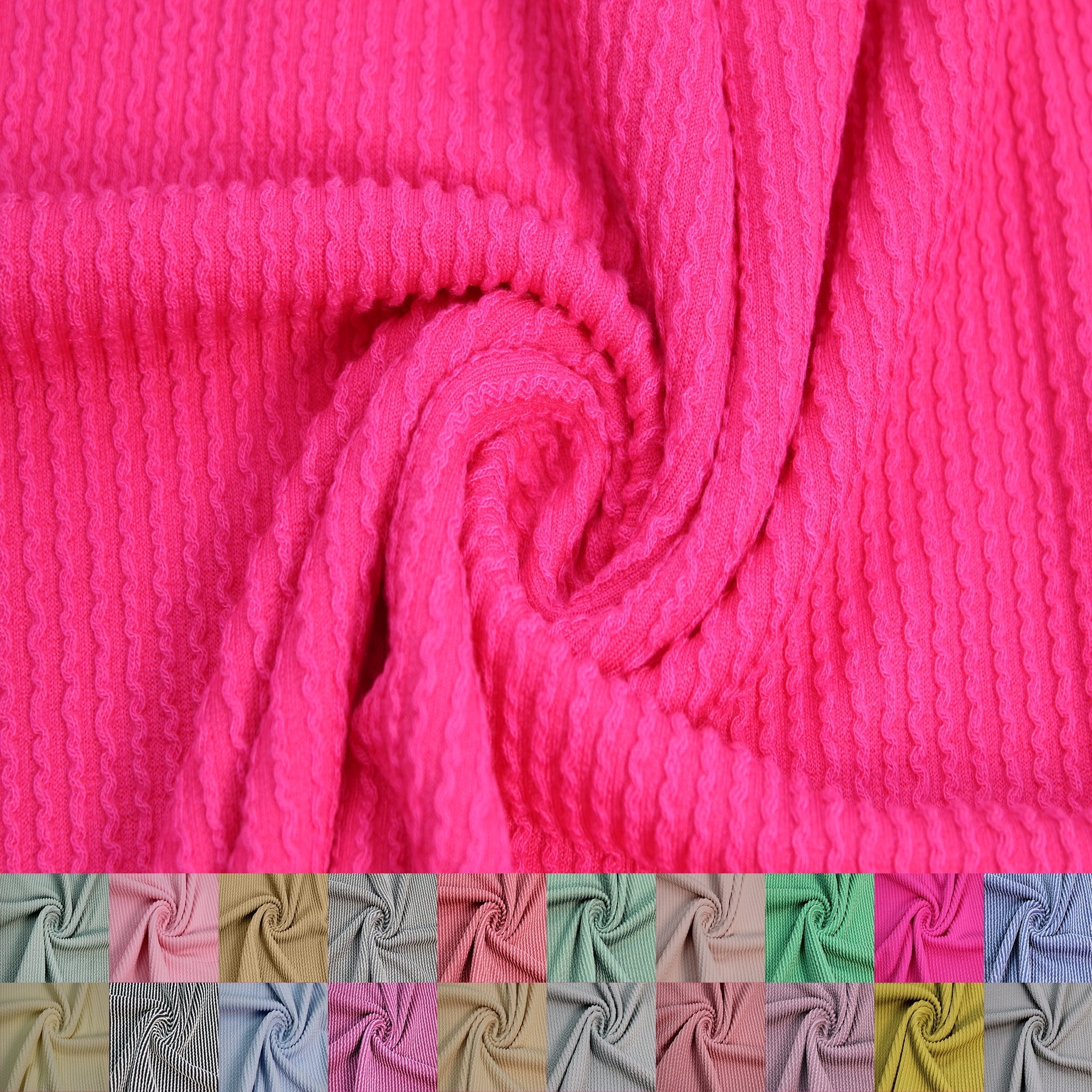 57" Wide Poly Rayon Spandex Rib Knit Fabric by the Yard - 240 GSM ...