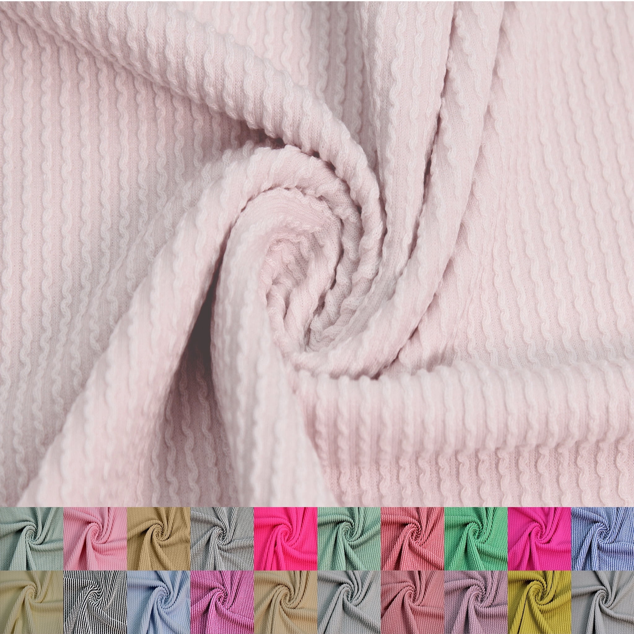 57" Wide Poly Rayon Spandex Rib Knit Fabric by the Yard - 240 GSM ...