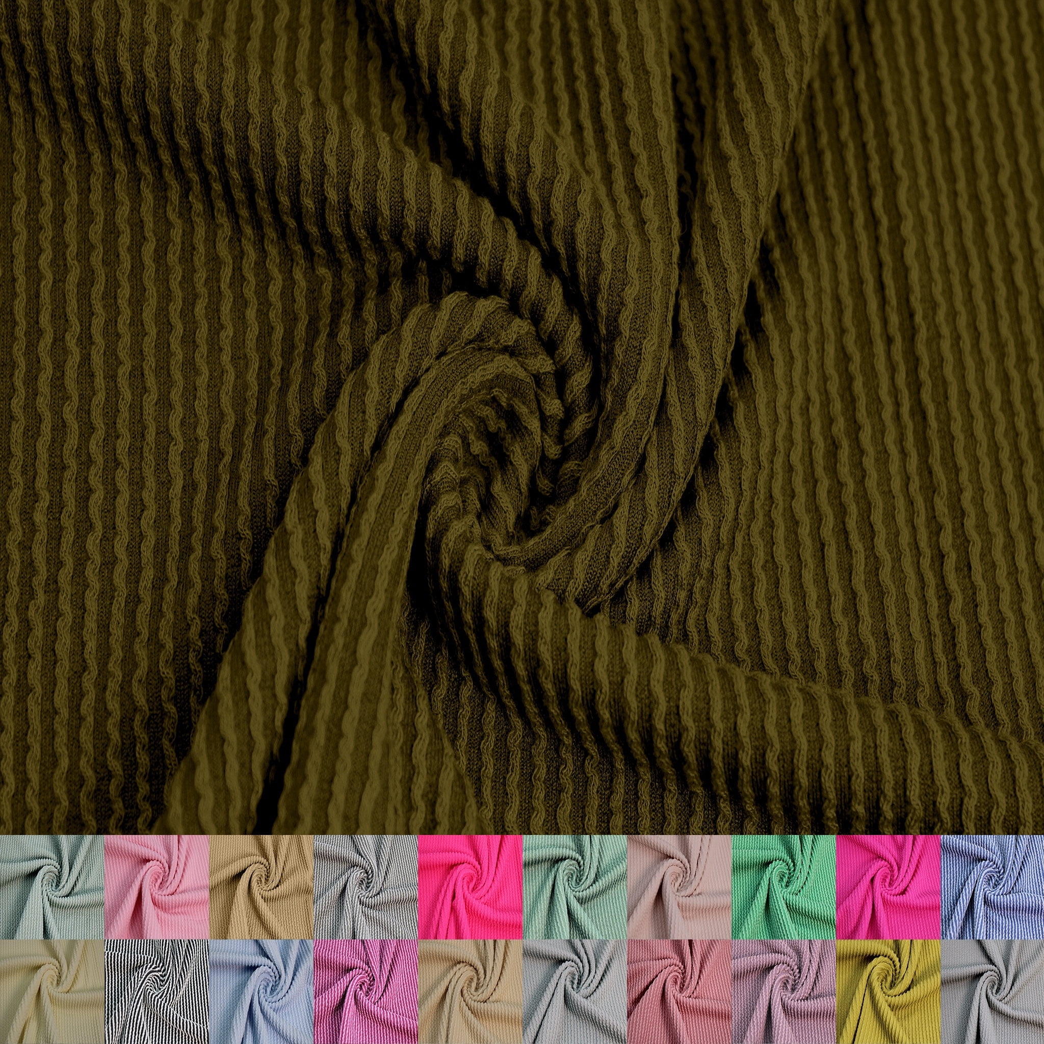 57" Wide Poly Rayon Spandex Rib Knit Fabric by the Yard - 240 GSM ...