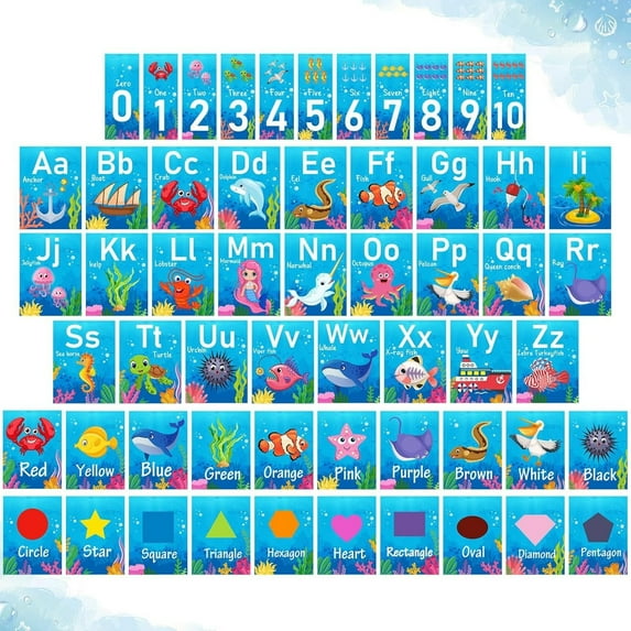 57 count Alphabet for Classroom Wall Under The Sea Bulletin Board ...