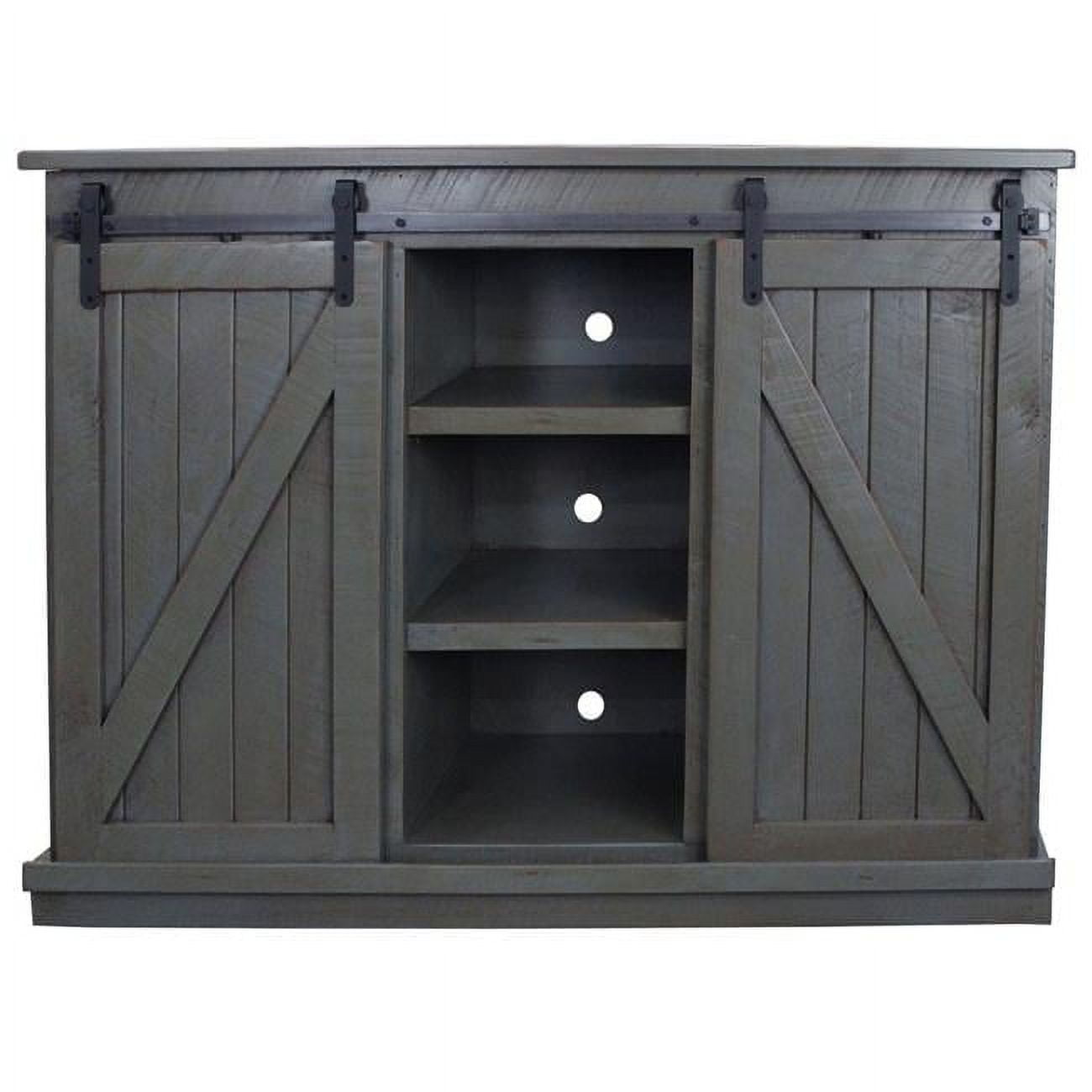 57 in. Rustic Tall Quaint TV Stand, Caribbean Rum - Walmart.com