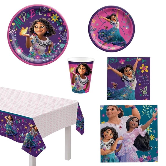 57 pc Disney's Encanto Party Tableware Decorating Kit for 8 Guests ...