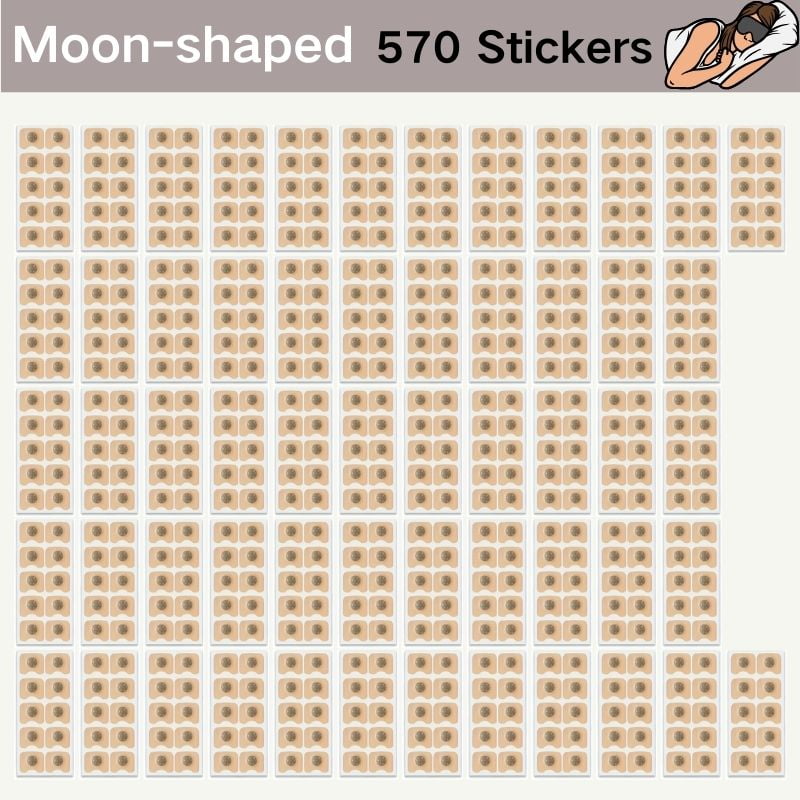 570 tablets【Moon-Shaped 】Nasal Dilator Stickers, Nose Strips, Nasal ...