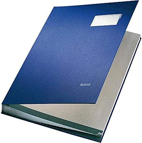 57000135 Expandable Signature Book with 20 Card Dividers, A4, Blue ...