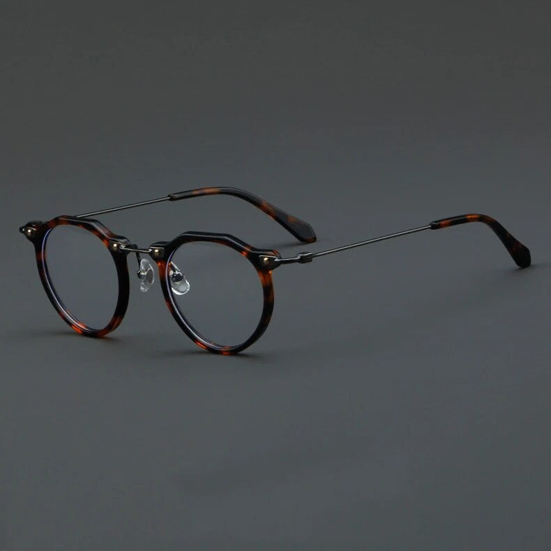 57028 Vintage Acetate Optical Spectacle Frames Women Fashion Round ...