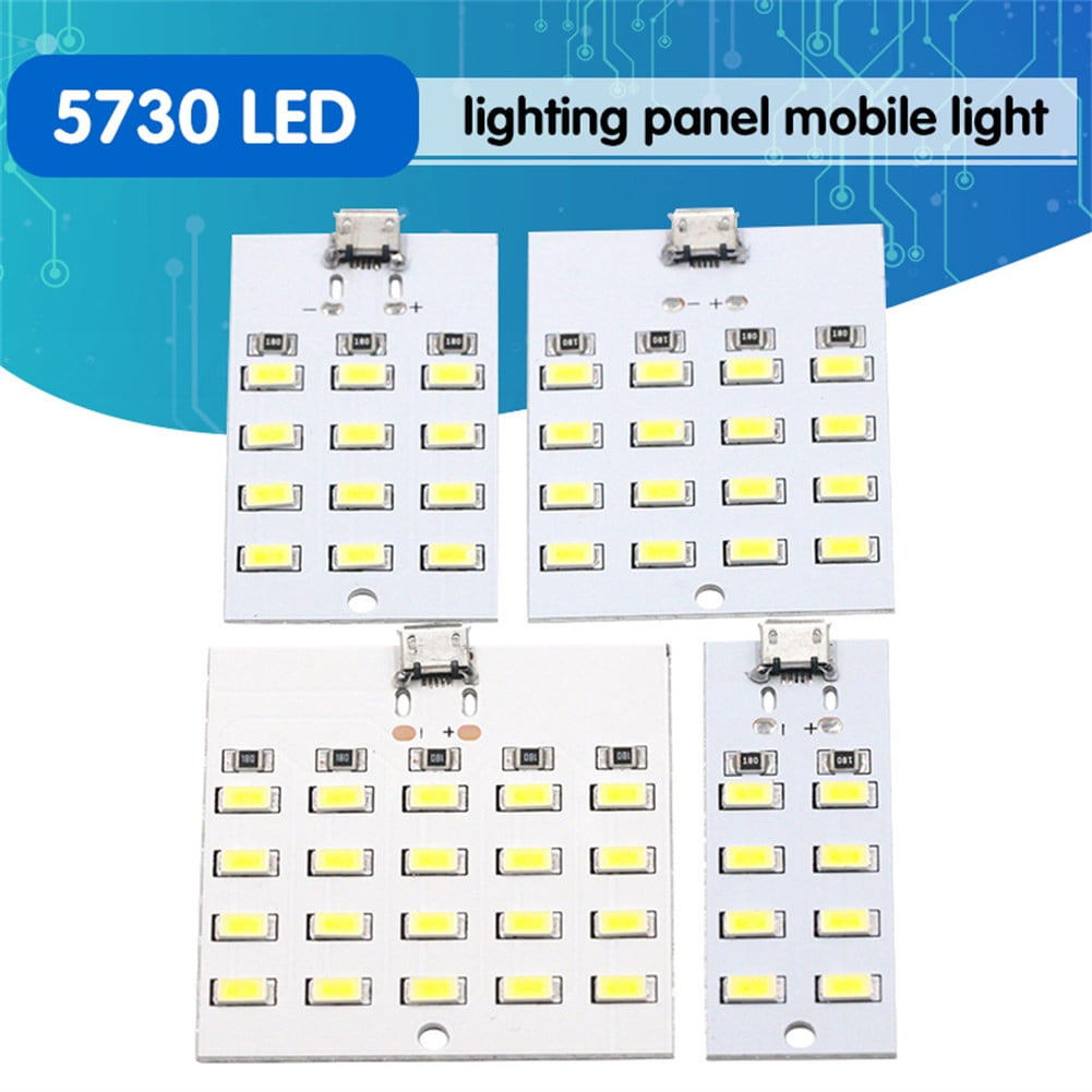 5730 Smd 5V 430Ma~470Ma White Mirco Usb 5730 Led Lighting Panel Usb Mobile Light - Walmart.com