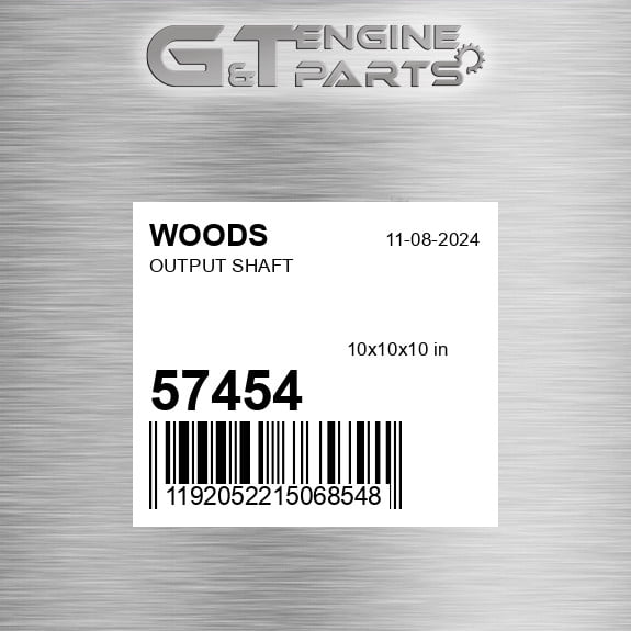 57454 OUTPUT SHAFT fits WOODS (New OEM) - Walmart.com