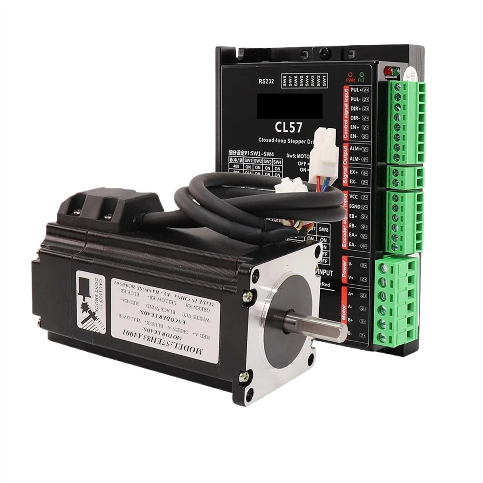 57EH83A4001 Hybrid Step-servo Motor 57X83mm Nema23 Closed Loop 4A 2.6N ...