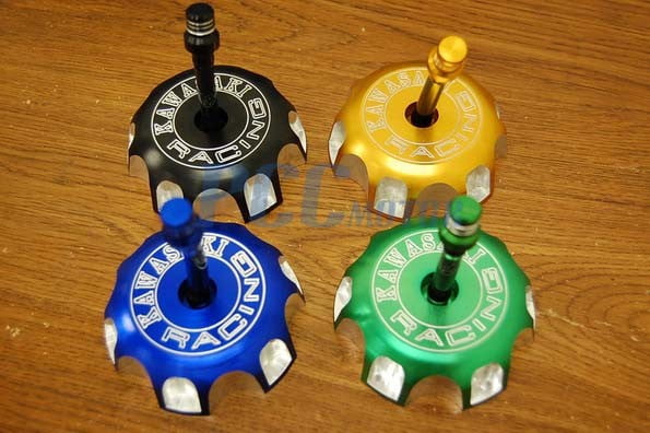 57MM BLUE CNC GAS CAP for 06-2020 KX250F KX450F, 08-2018 KFX450R KX250 ...