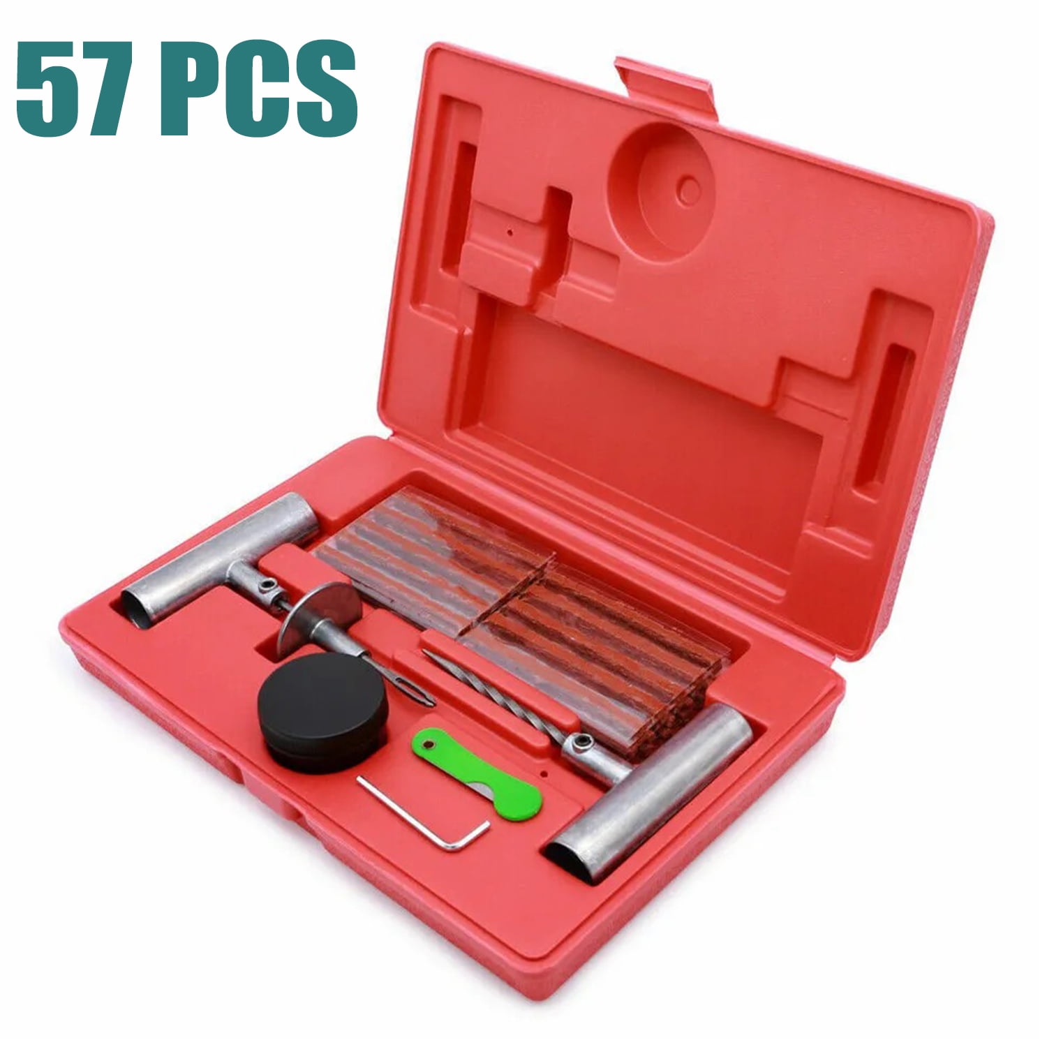 57PCS Tire Repair Kit DIY Flat Tire Repair Car Truck Motorcycle Home ...