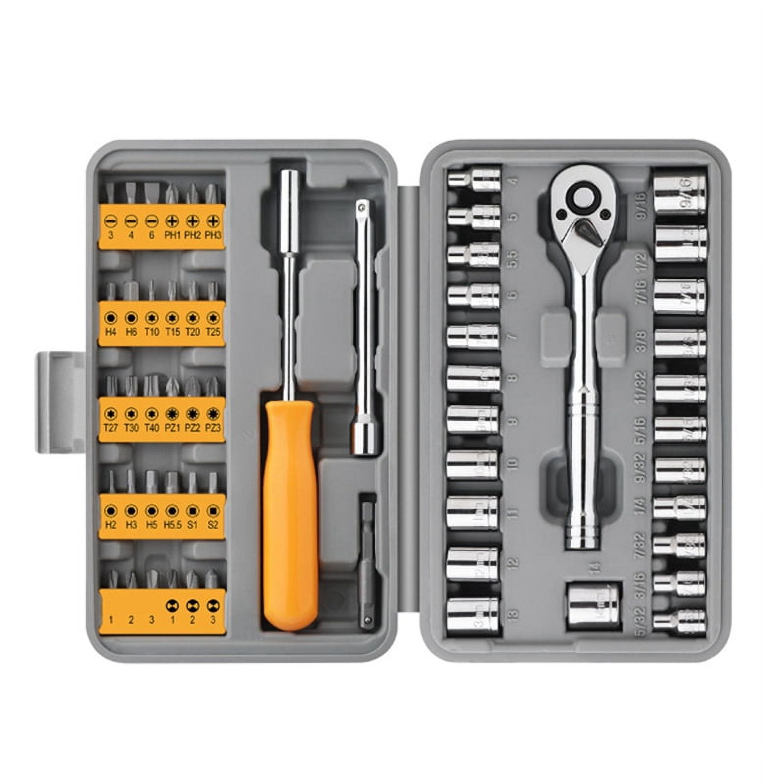 57Pcs Socket Wrench Auto Repair Tool Set Batch Ratchet Wrench Repair ...