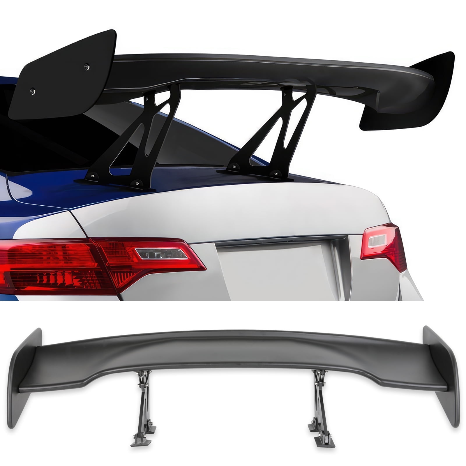 DREAMIZER Universal Racing Spoiler, 57-Inch Matte Black Aluminum GT ...