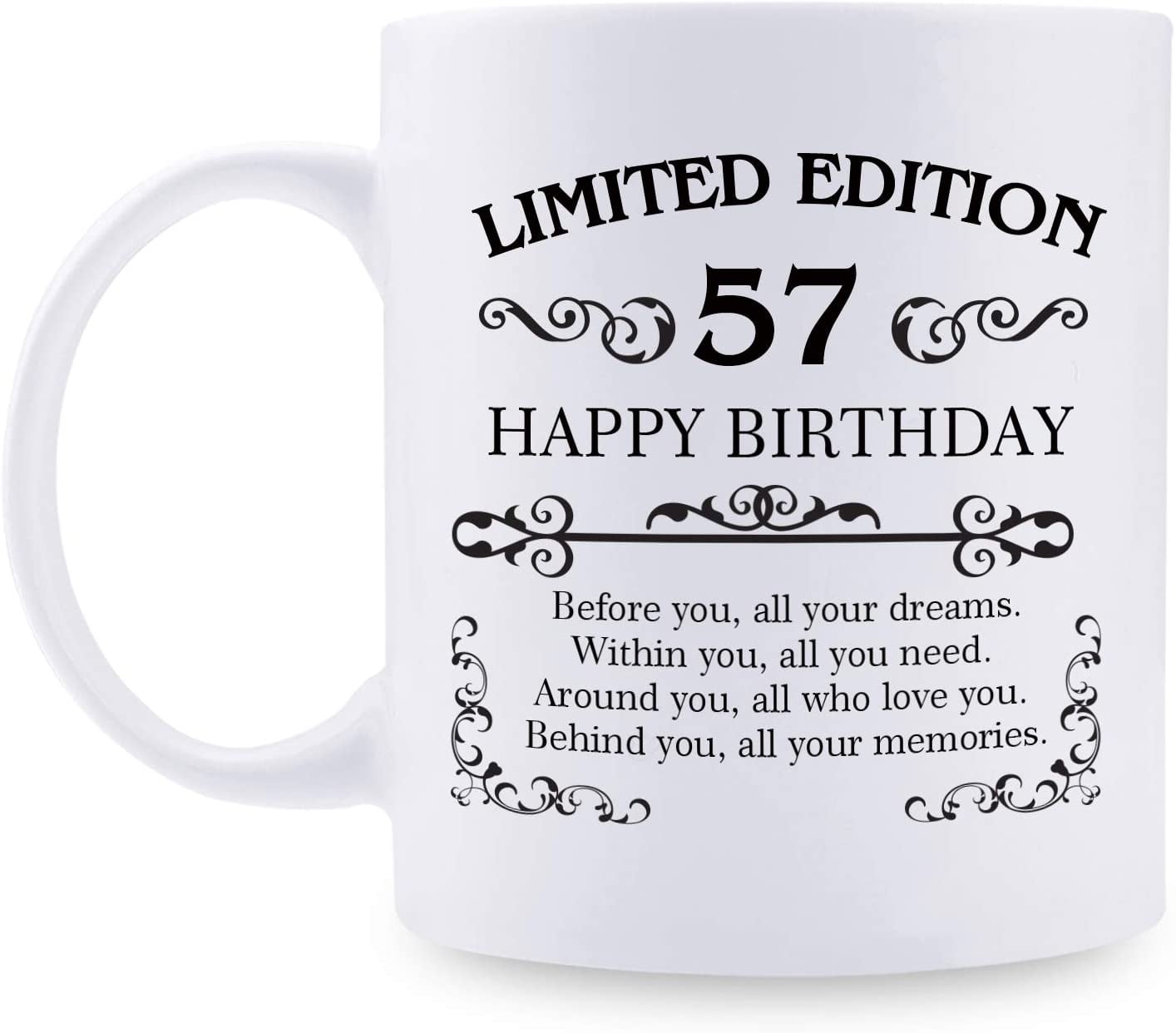 57th Birthday Gifts for Women Men - 11 oz Coffee Mug - 57 Year Old ...