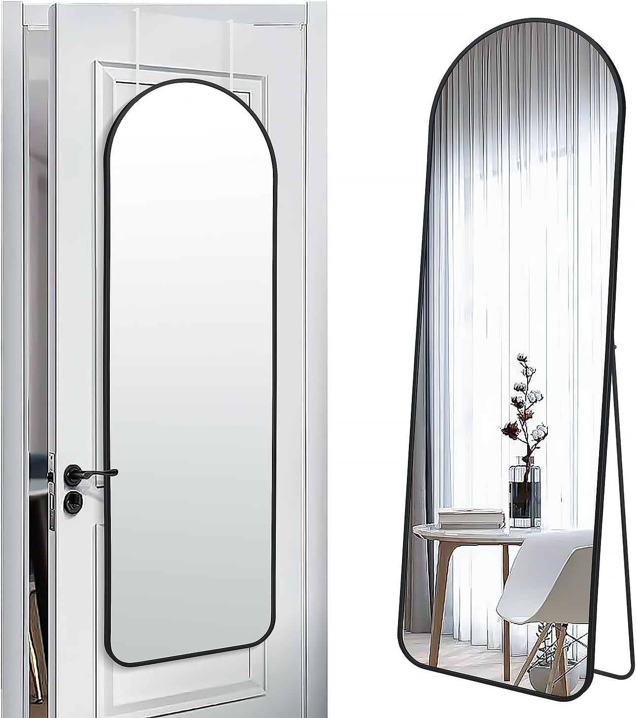 57x20 Door Hanging Full Length Mirror, Floor (Height 5.7ft just Body ...