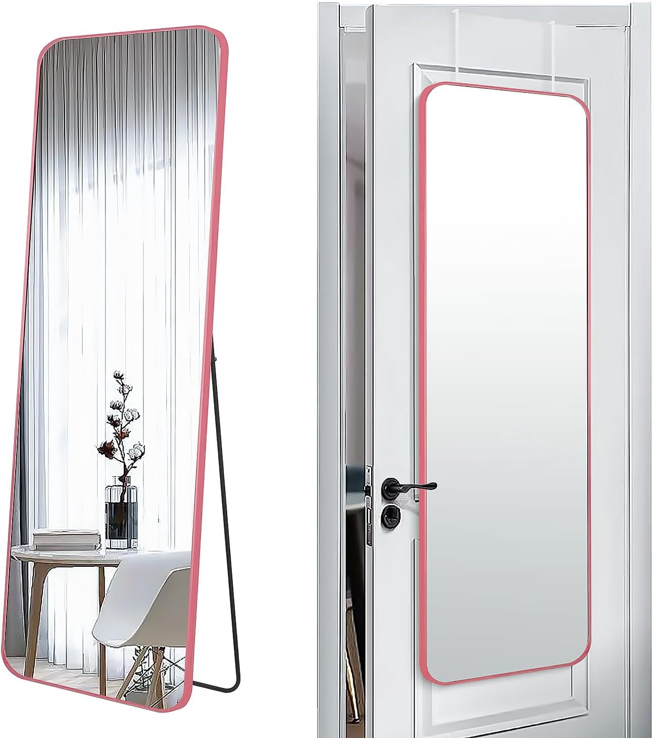 57x20 Door Hanging Full Length Mirror, Floor Stand (Height 5.7ft just ...