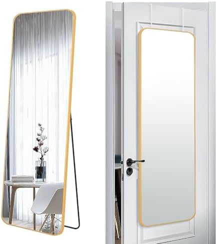 57x20 Door Hanging Full Length Mirror, Floor Stand (Height 5.7ft just ...