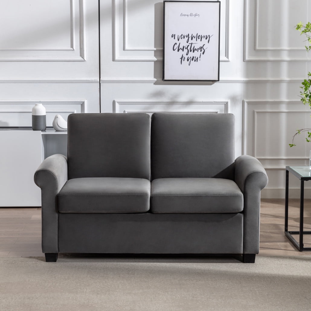 58.3" Pull Out Couch Bed, 2-in-1 Sofa Conversion Bed, Sleeper Sofa Bed ...