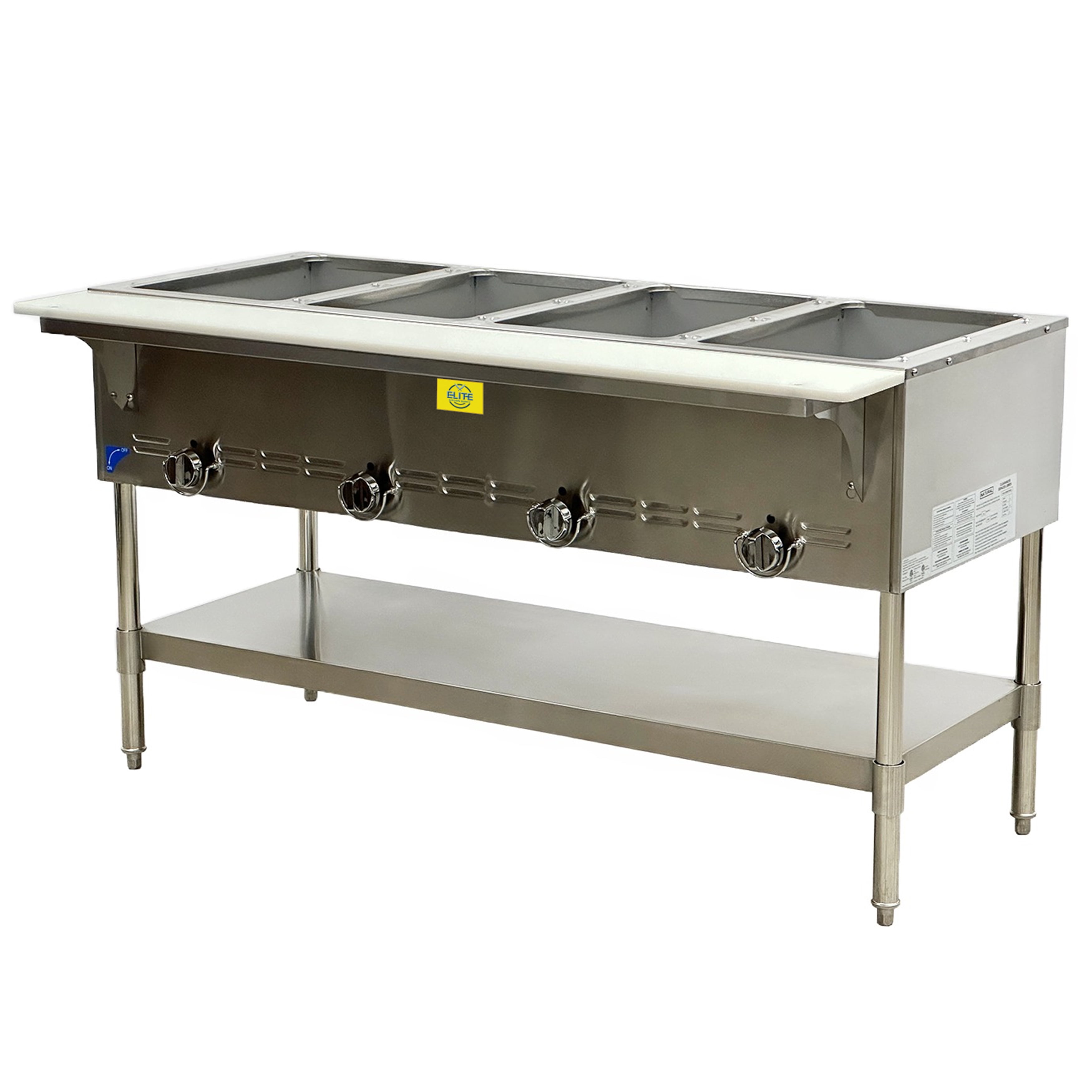 58.5 in. 4-Well Commercial Gas Steamtable Aerohot 12,400 BTU Heat Wells ...