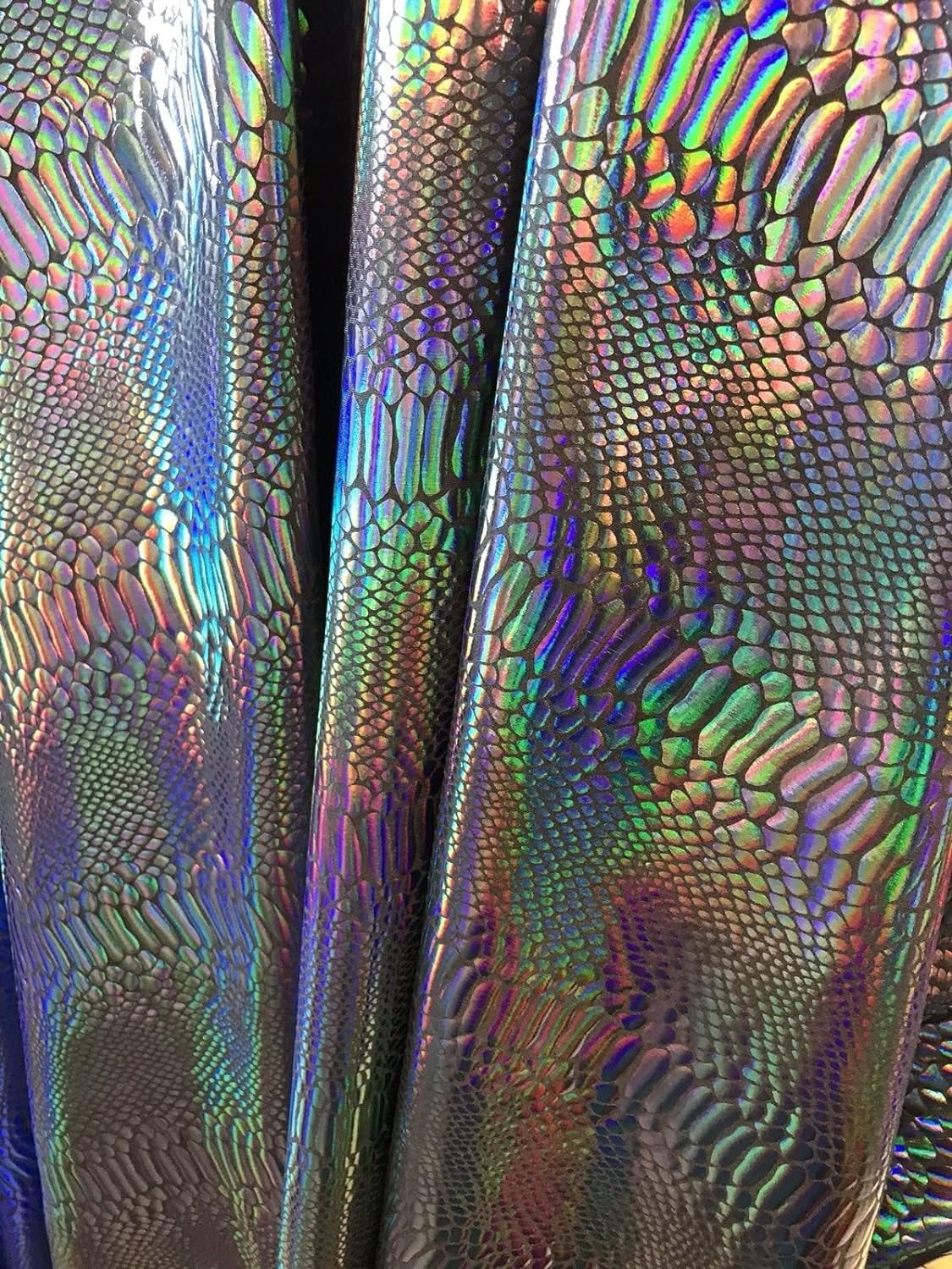 58/60" Wide Iridescent Snake Skin Print On A Nylon 2 Way Stretch ...
