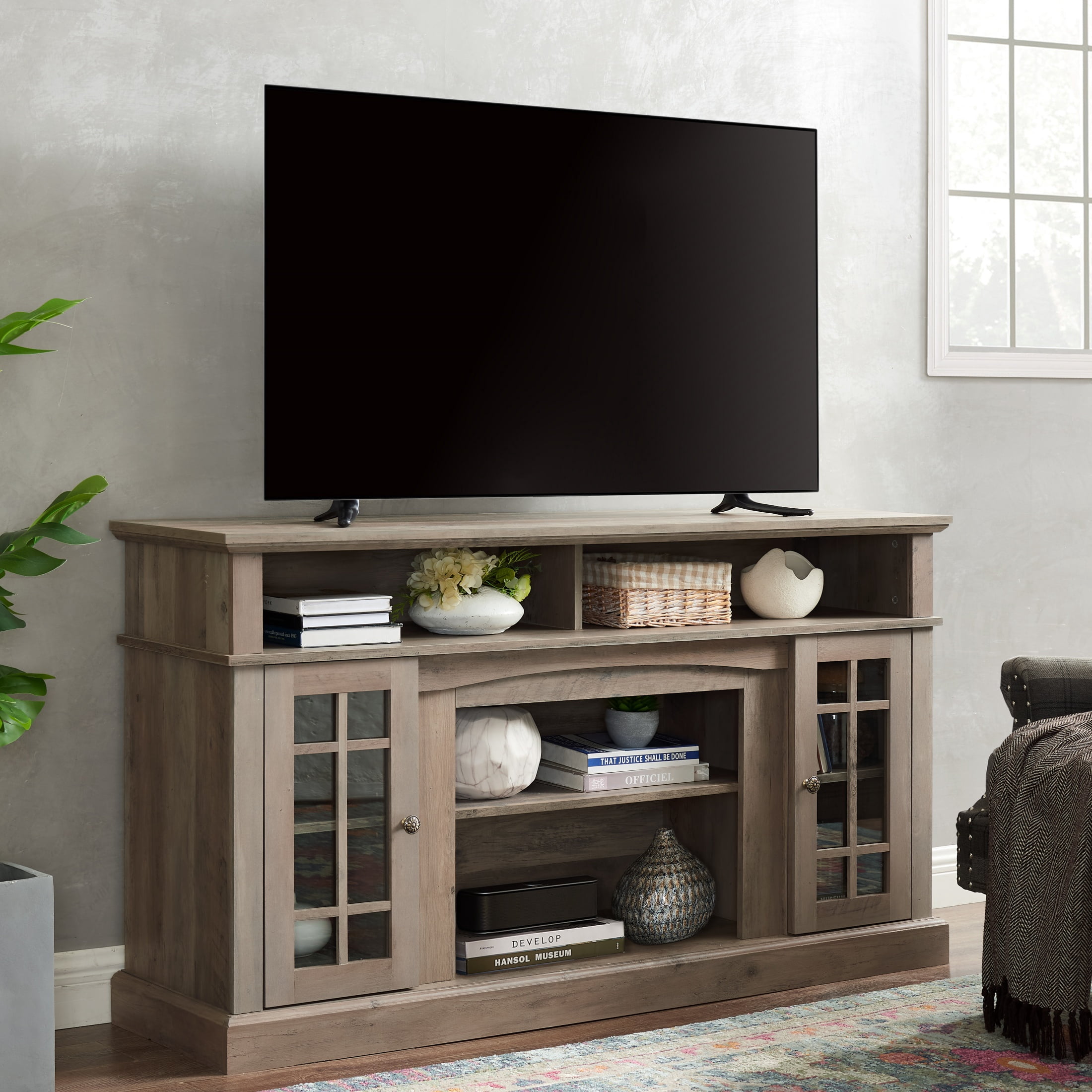 58" Classic TV Stand for Up to 65" TVs – Modern Entertainment Center ...