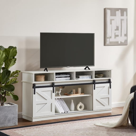 58" Farmhouse TV Stand and Entertainment Center for Televisions up to ...