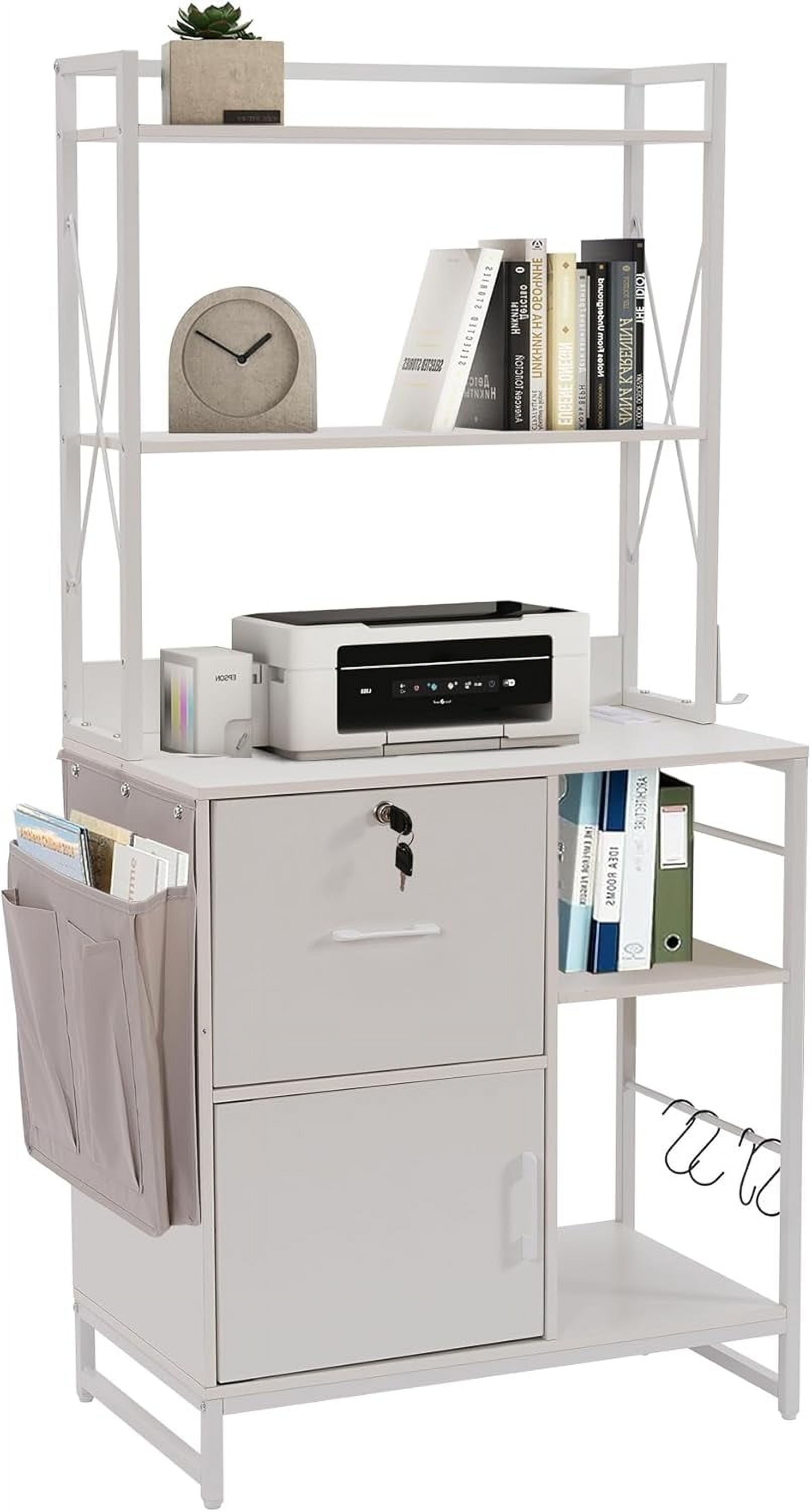 58''H Vertical File Cabinet with Lock &Charging Station，File Cabinets ...