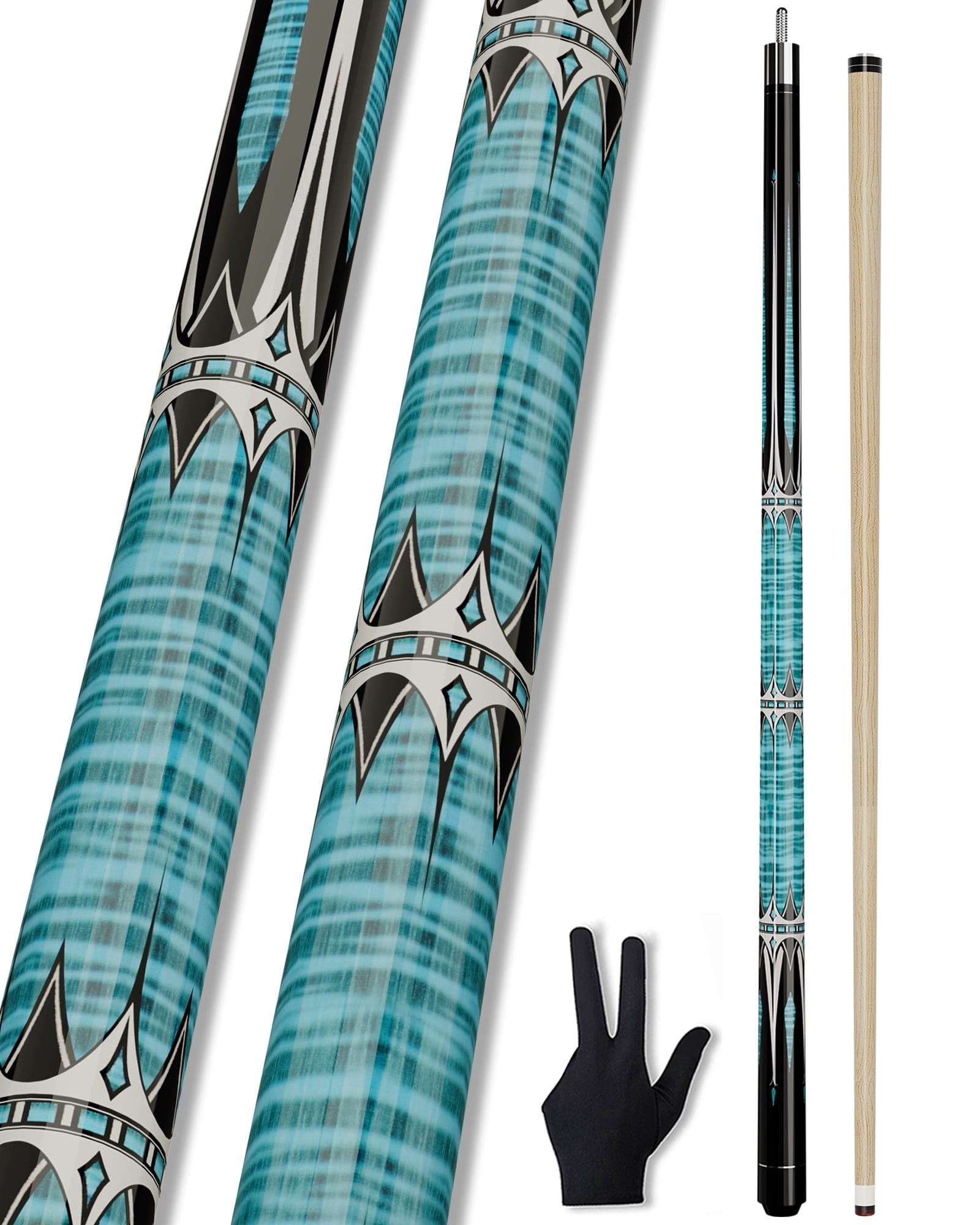 58 Inch Billiard Cue, Premium Canadian Maple Wood Pool Cue Stick with ...