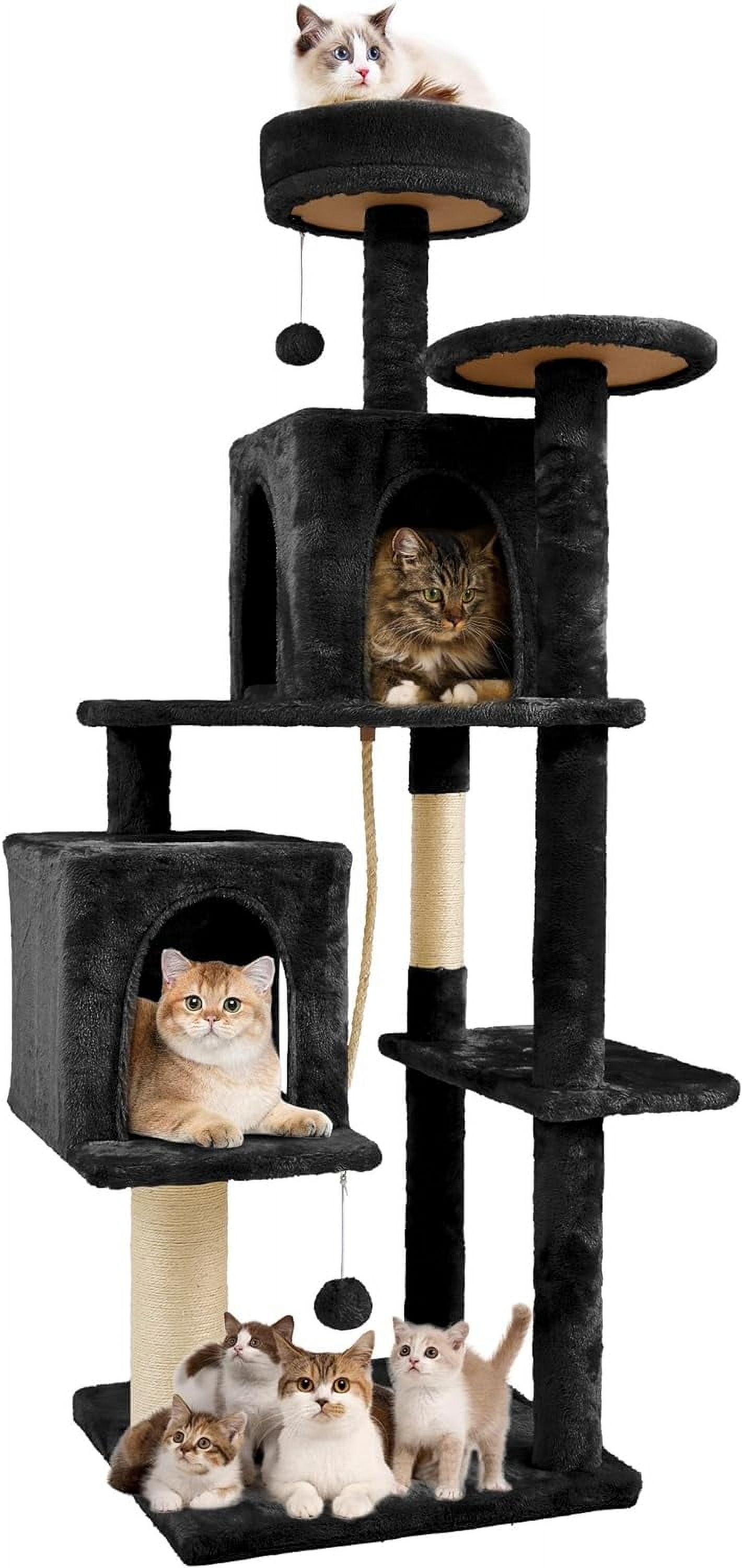 58 Inch Cat Tree Cat Tower for Indoor Cats Tall Cat Condos Scratching ...