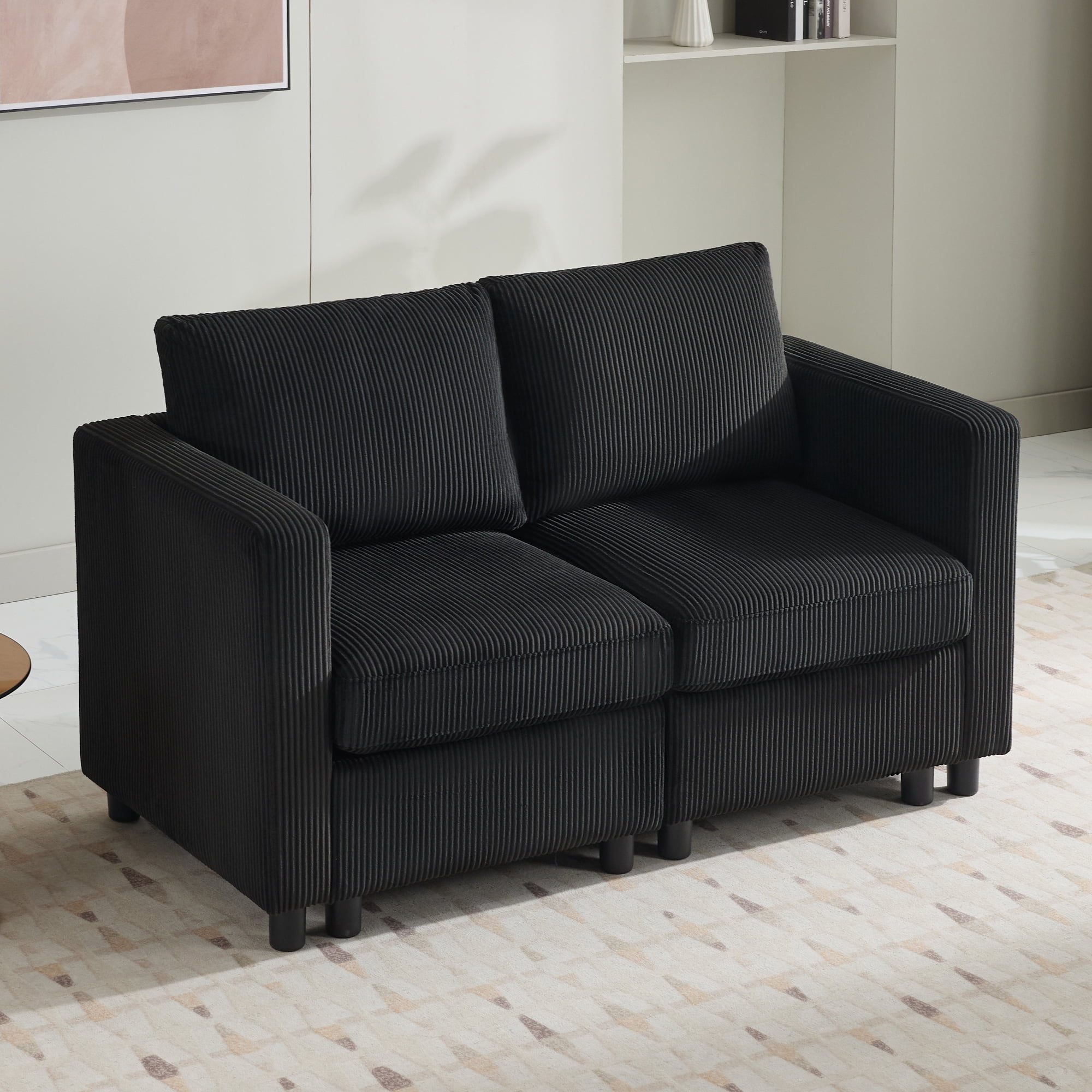 58”Modular Sectional Loveseat Sofa, Modern Love Seat 2 Seater Sofa ...