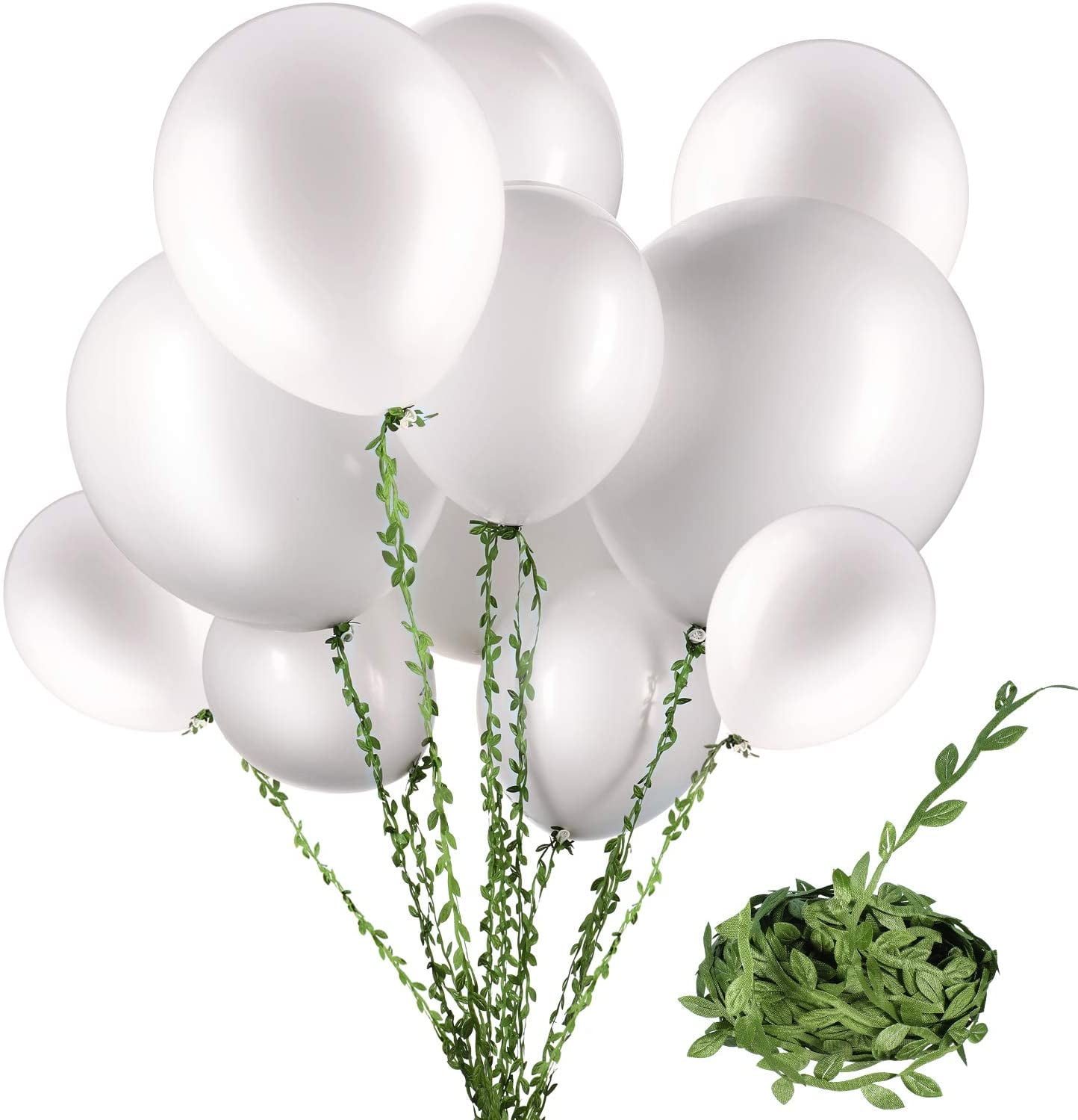 58 Pieces White Balloons 12 inch 18 inch 36 inch White Latex Round ...