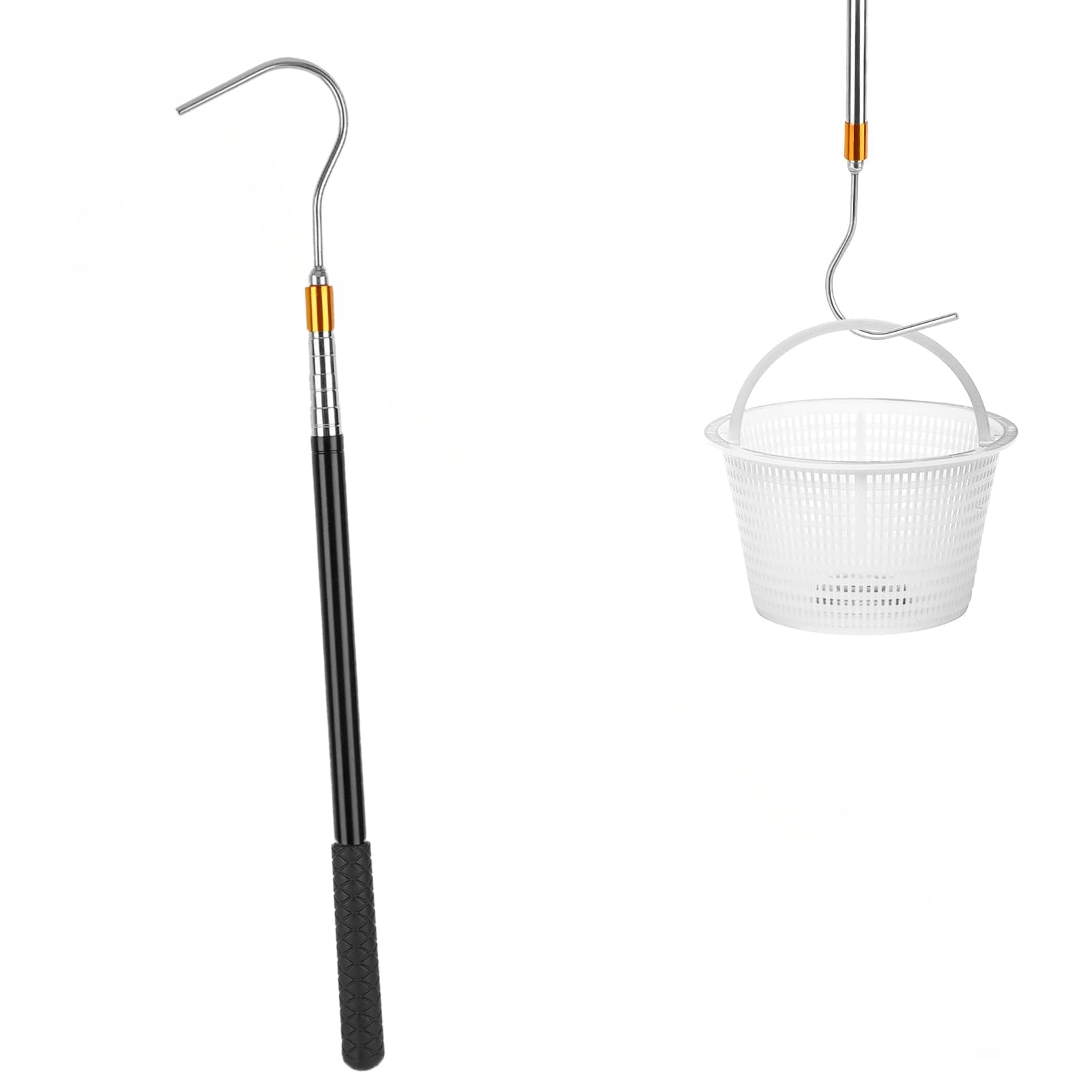 58" Pool Skimmer Basket Hook Skimmer Basket Pole Skimmer Lid Lifting ...