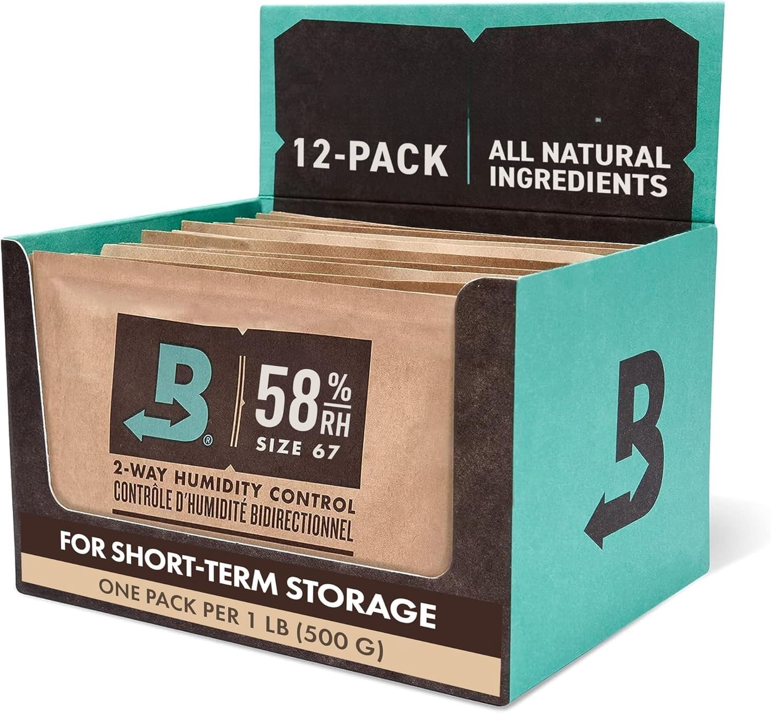 58% Two-Way Humidity Control Packs For Storing 1 lb - Size 67 - 12 ...