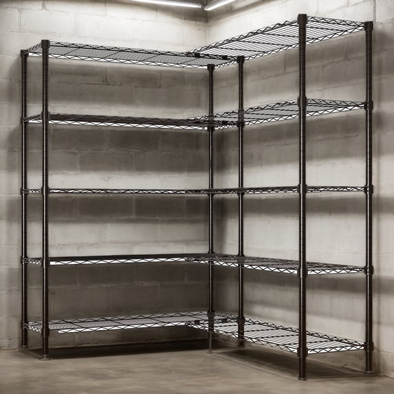 58"W 5-Tier NSF Heavy Duty Wire Shelving Unit, 1500LBS Capacity ...