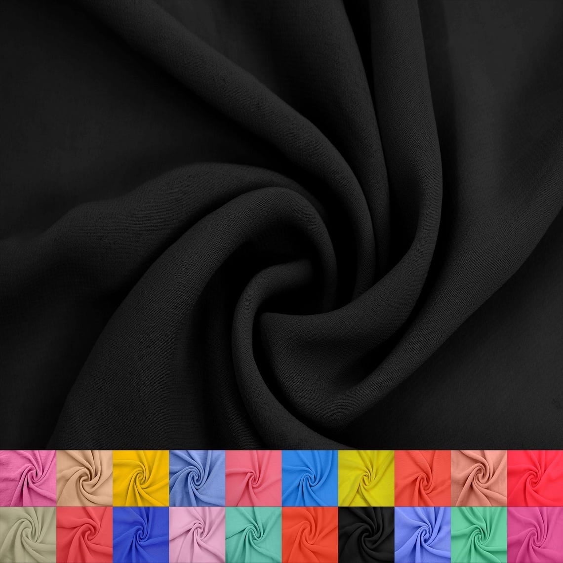 58" Wide Hi Multi Chiffon Washed Fabric by the Yard- Non-Stretched ...