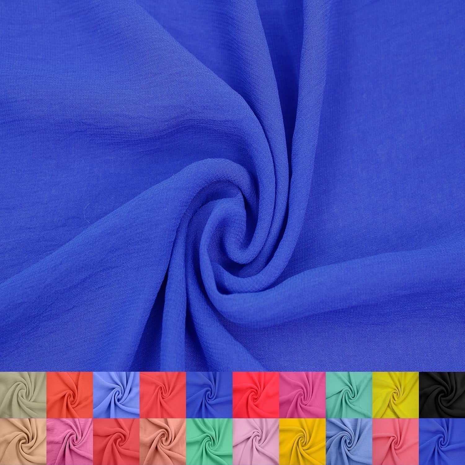 58" Wide Hi Multi Chiffon Washed Fabric by the Yard- Non-Stretched ...