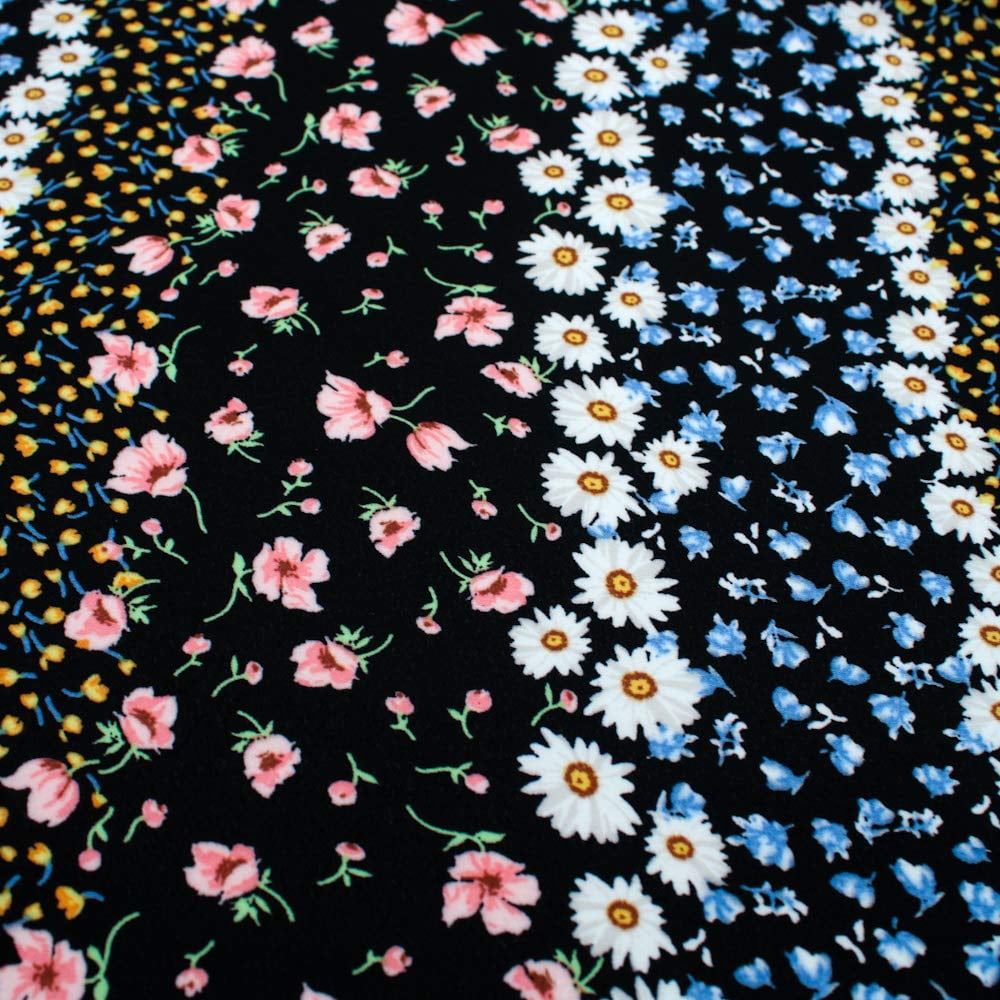 58" Wide Printed 100% Polyester Wool Dobby Hi Multi Chiffon Fabric by ...