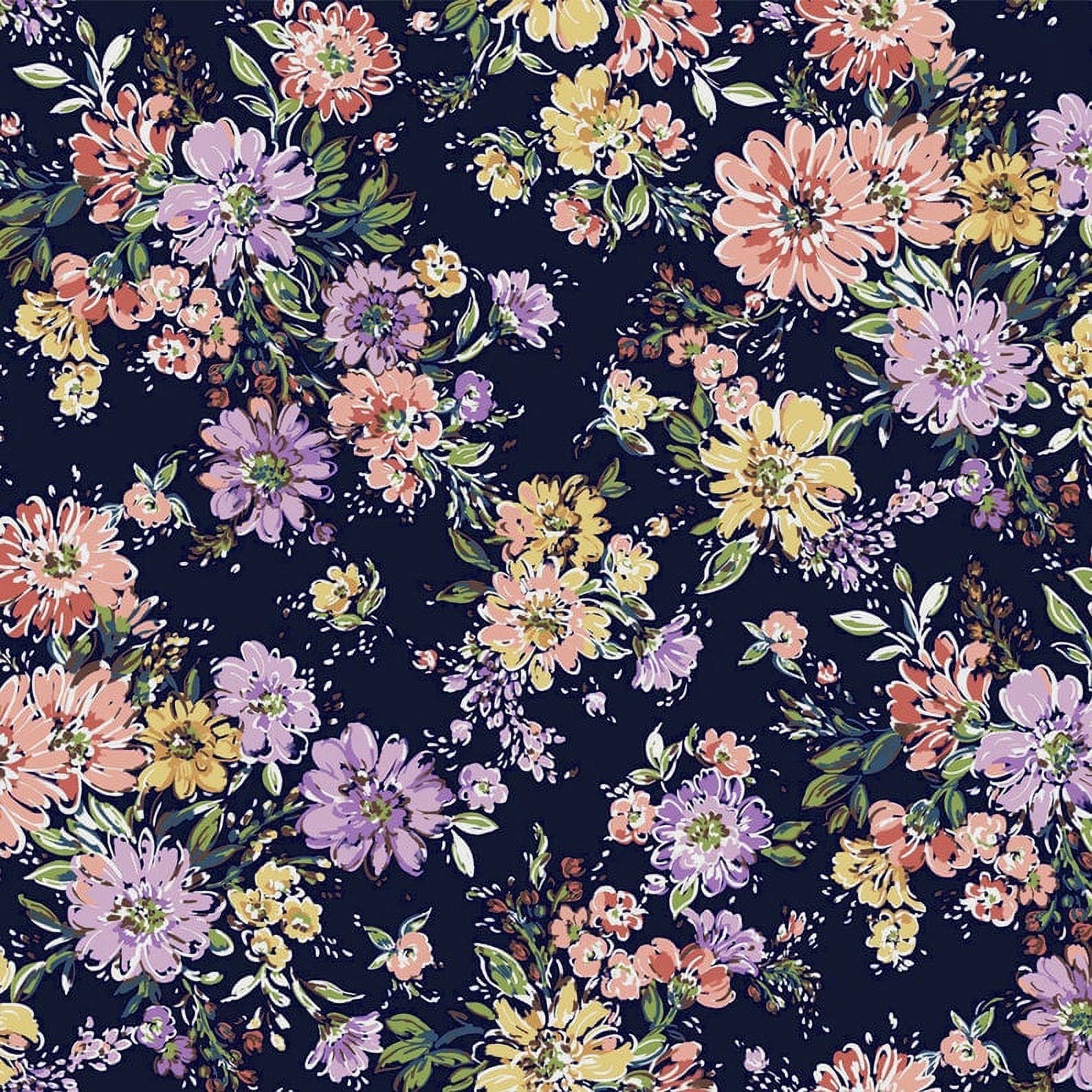 58" Wide Printed 100% Polyester Wool Dobby Hi Multi Chiffon Fabric by ...