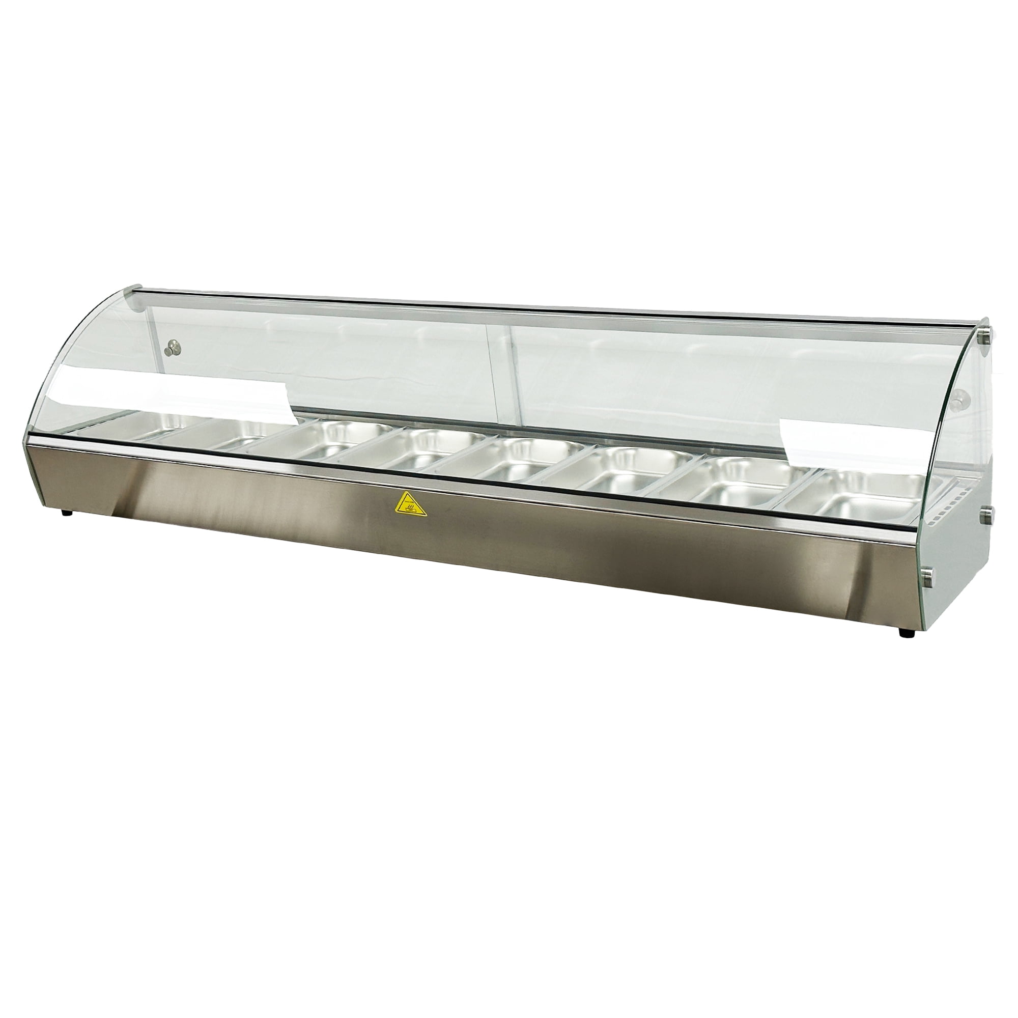 58 in. Countertop Heated Display Case, 8 Pan Hot Food 3.2 Cu. Ft ...