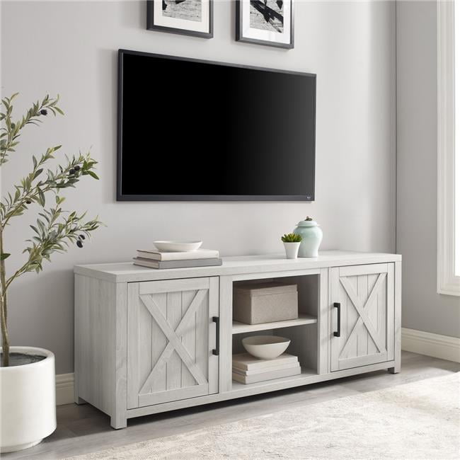 58 in. Gordon Low Profile TV Stand, Whitewash - Walmart.com