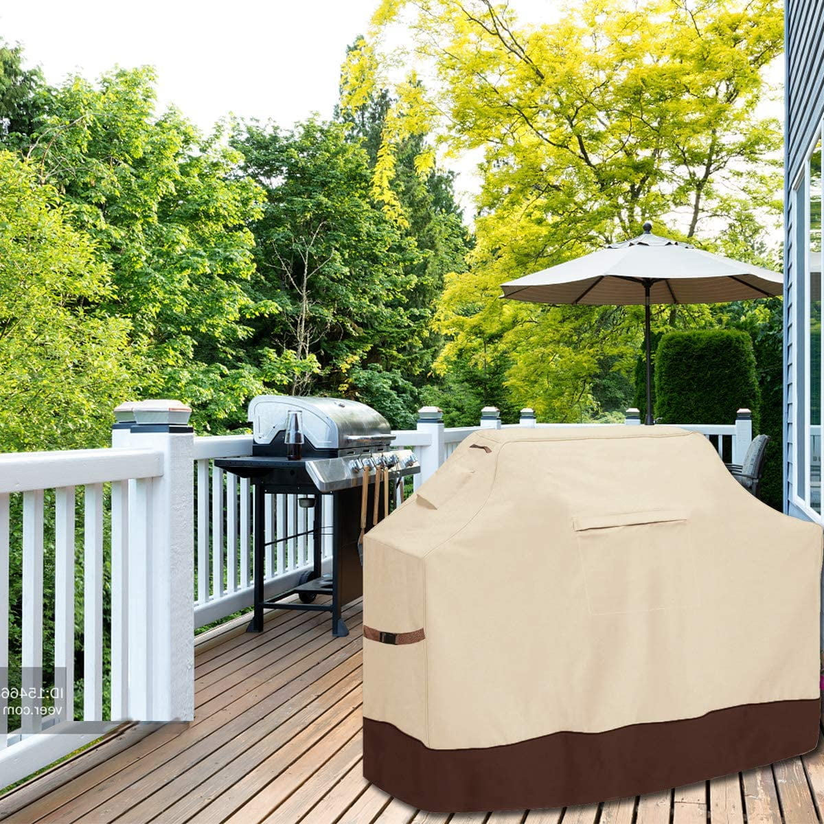 58-inch Waterproof BBQ Grill Cover, Heavy Duty Gas Grill Cover, & Dust ...