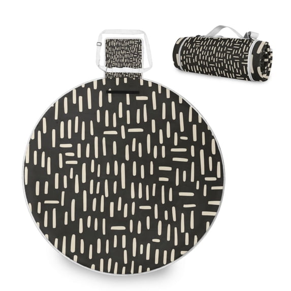 58 x 58 Inch Round Picnic Mat, Waterproof Sandproof Foldable Compact ...