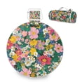 58 x 58 Inch Round Picnic Mat, Waterproof Sandproof Foldable Compact ...