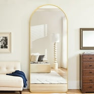 EDX Arched Full Length Mirror 59"x16" Full Body Mirror Rectangle Free Standing Wall Mounted ...