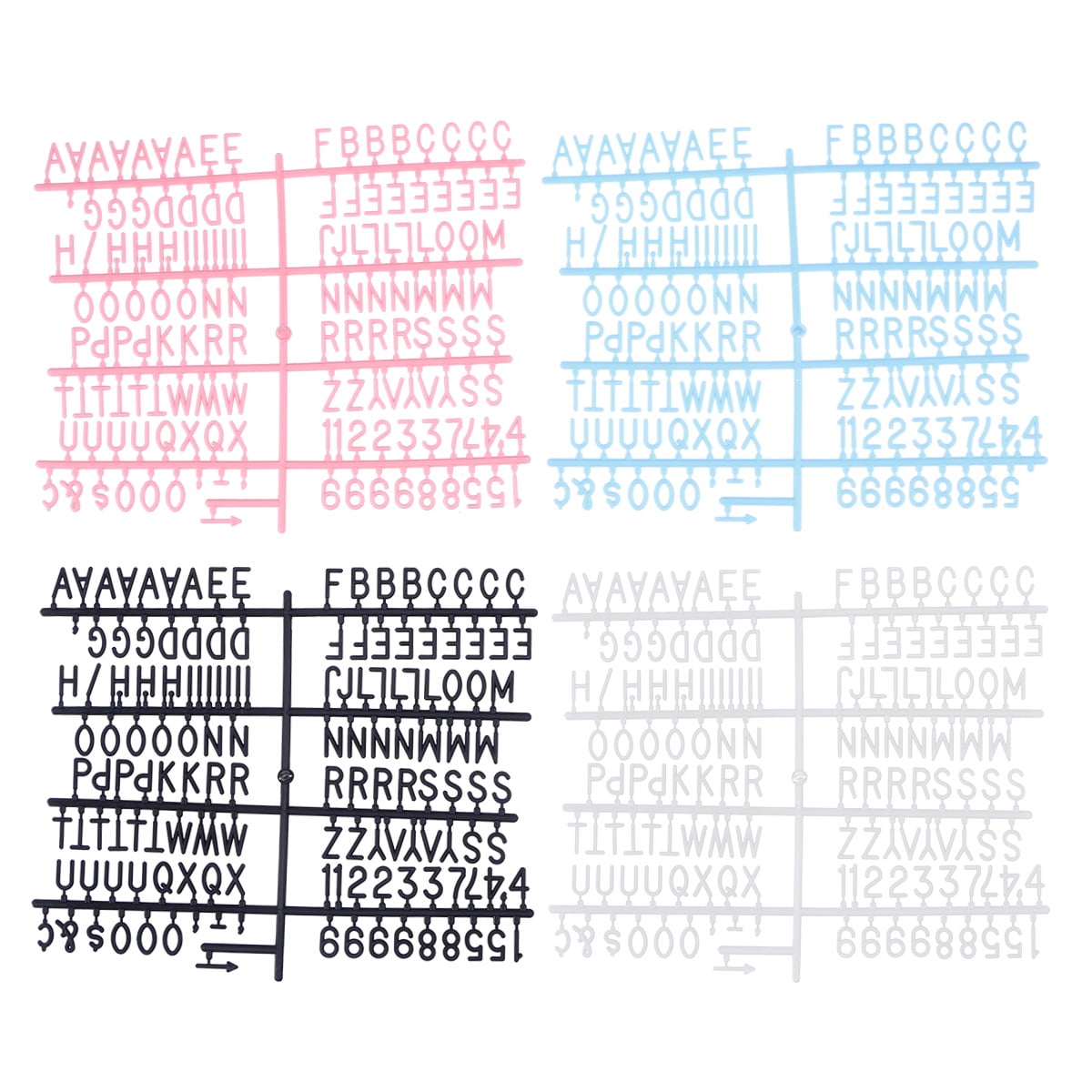 580 Pcs Message Board Digital Symbol Board Bar Decor Colorful Cork ...